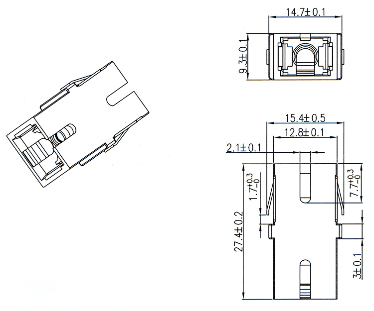 SC/APC Adapter with Inner Shutter from China manufacturer - DOWELL INDUSTRY